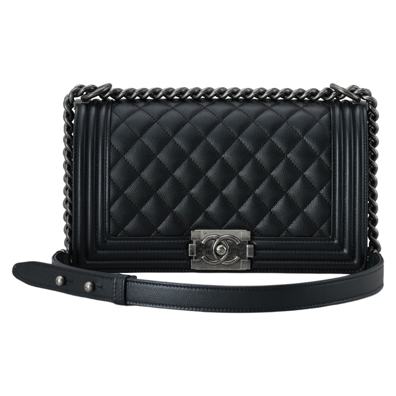 CHANEL(USED)샤넬 A67086 캐비어 보이샤넬 미듐 플랩백 | 캉카스백화점