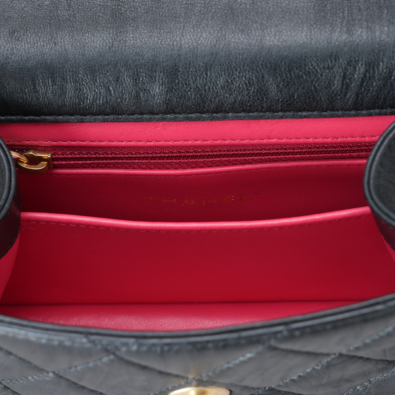 CHANEL(USED)샤넬 AS2477 시즌 CC로고 탑핸들 미니 플랩 체인백 | 캉카스백화점