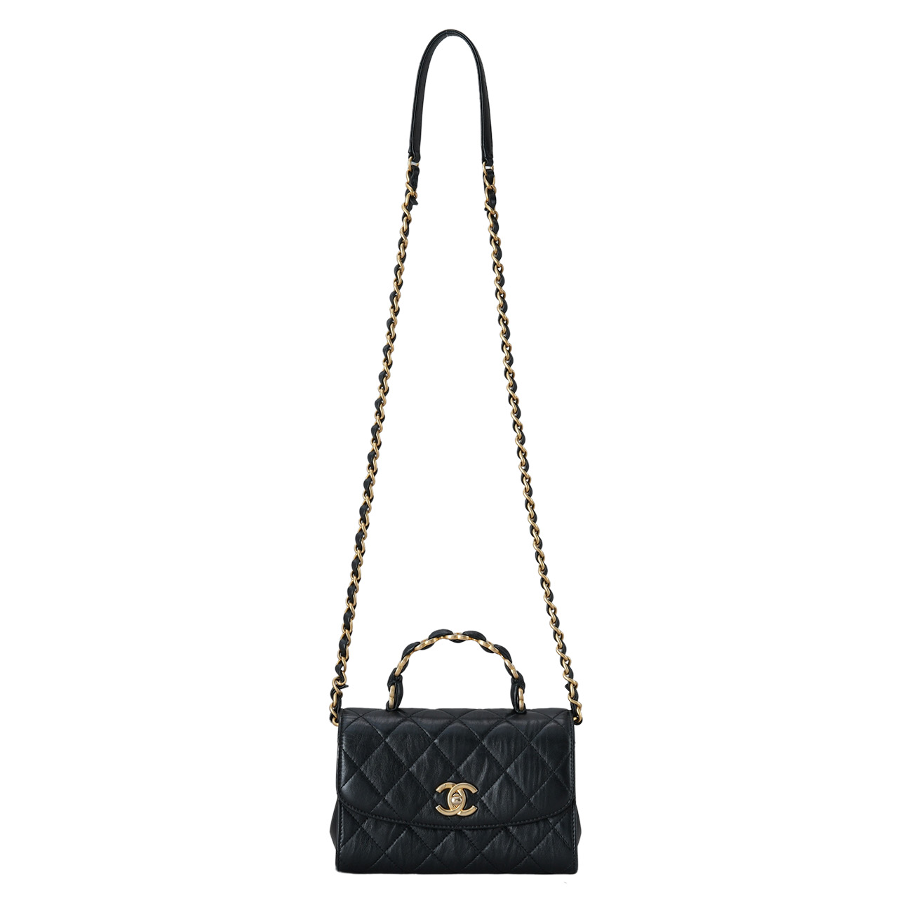 CHANEL(USED)샤넬 AS2477 시즌 CC로고 탑핸들 미니 플랩 체인백 | 캉카스백화점