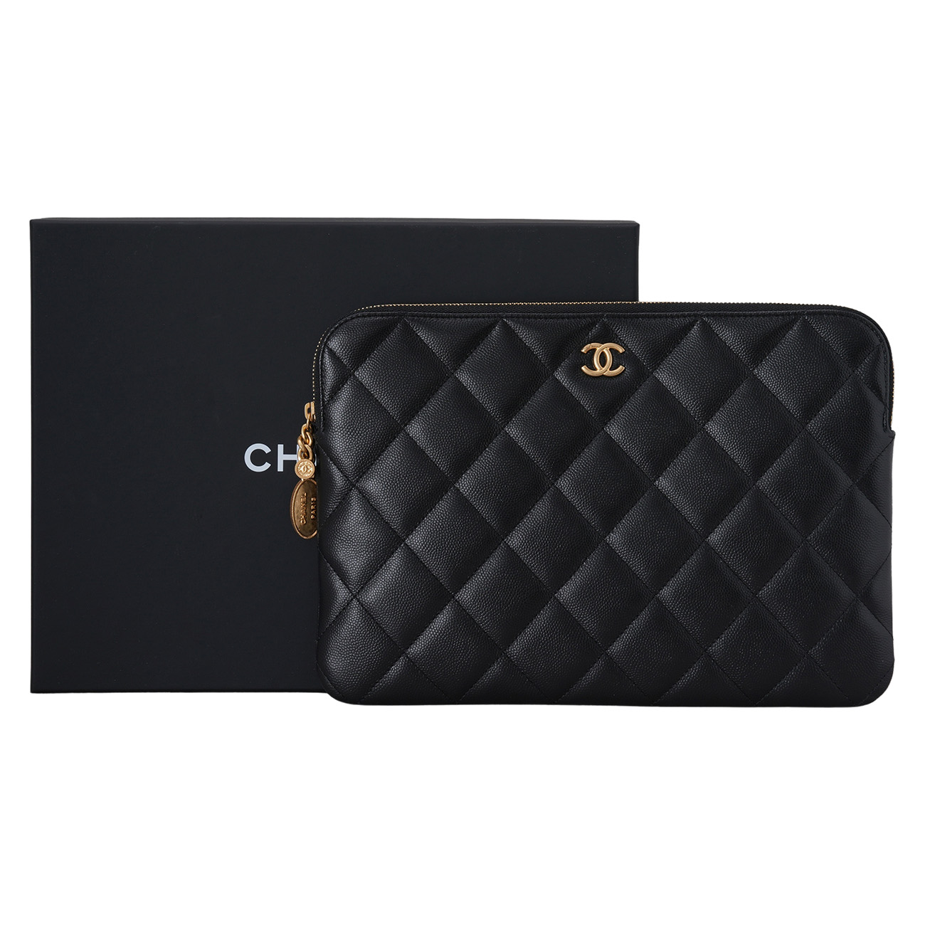 CHANEL(USED)샤넬 AP3552 시즌 캐비어 지퍼 클러치 | 캉카스백화점